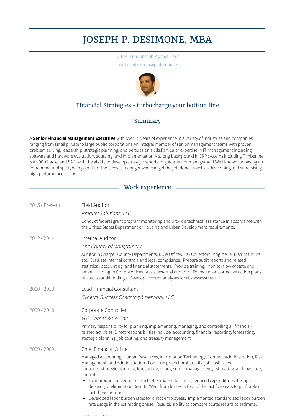 Corporate Controller - Resume Samples and Templates | VisualCV