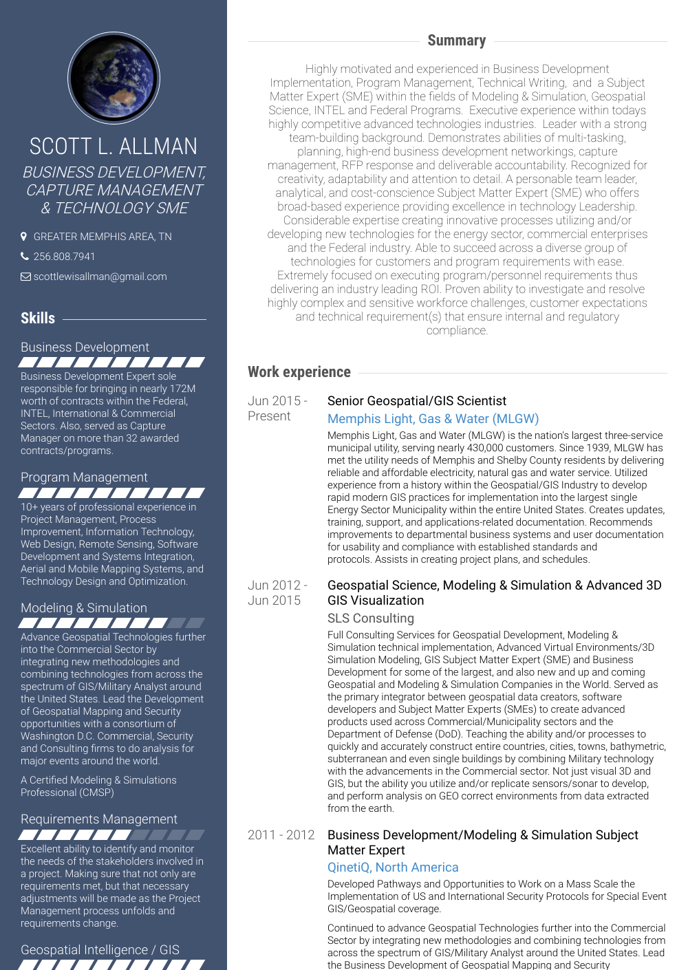 Scientist - Resume Samples and Templates | VisualCV