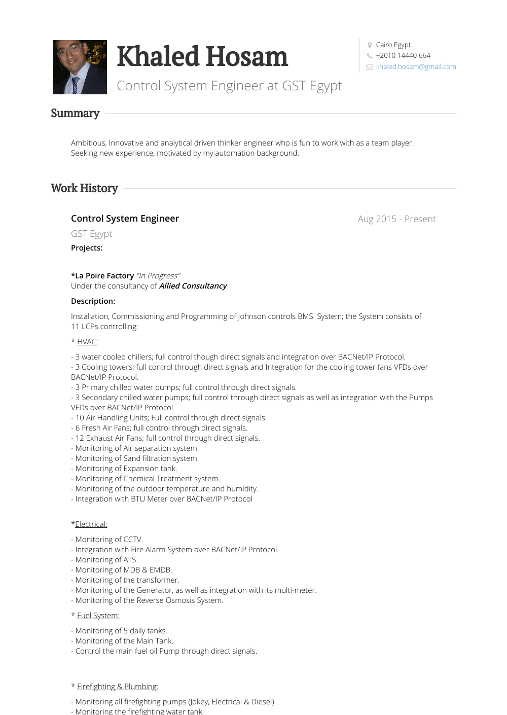 Executive Engineer - Resume Samples and Templates | VisualCV