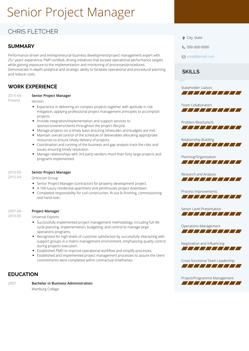 Senior Project Manager Resume Samples And Templates VisualCV