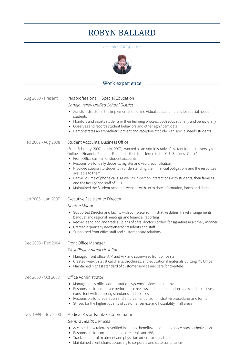 Paraprofessional Resume Samples And Templates VisualCV