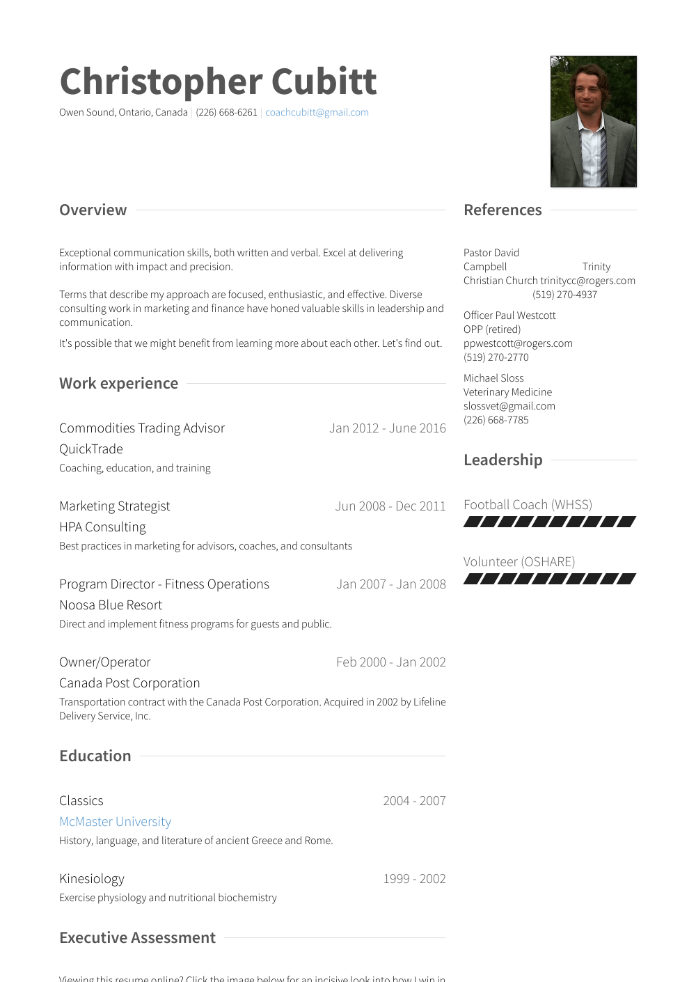 Trader - Resume Samples and Templates | VisualCV
