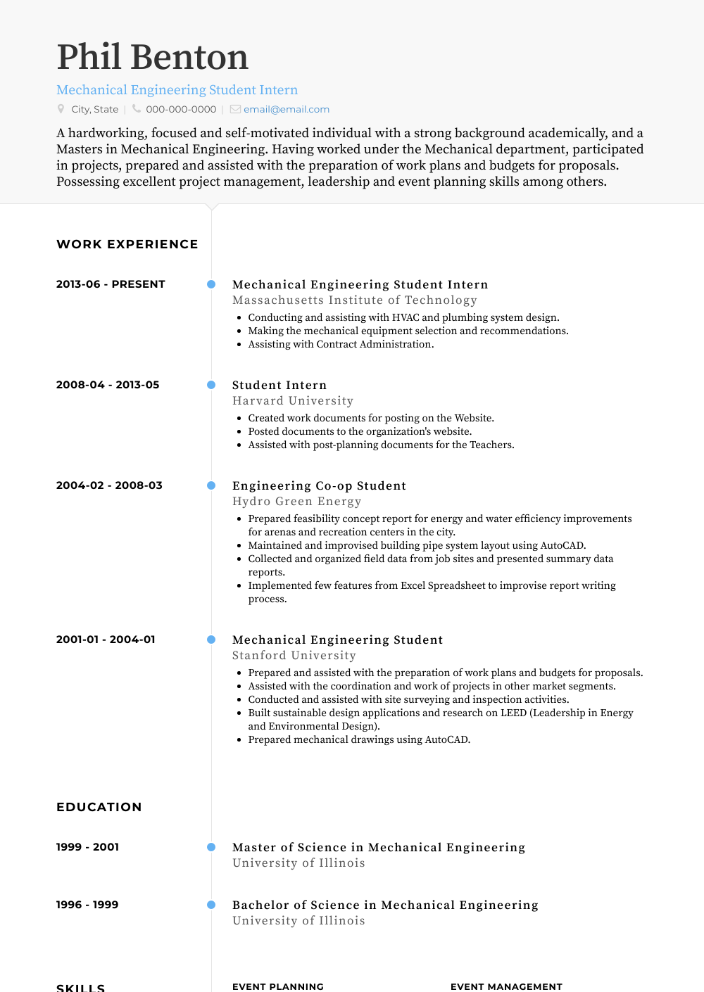 Student Intern Resume Samples And Templates VisualCV