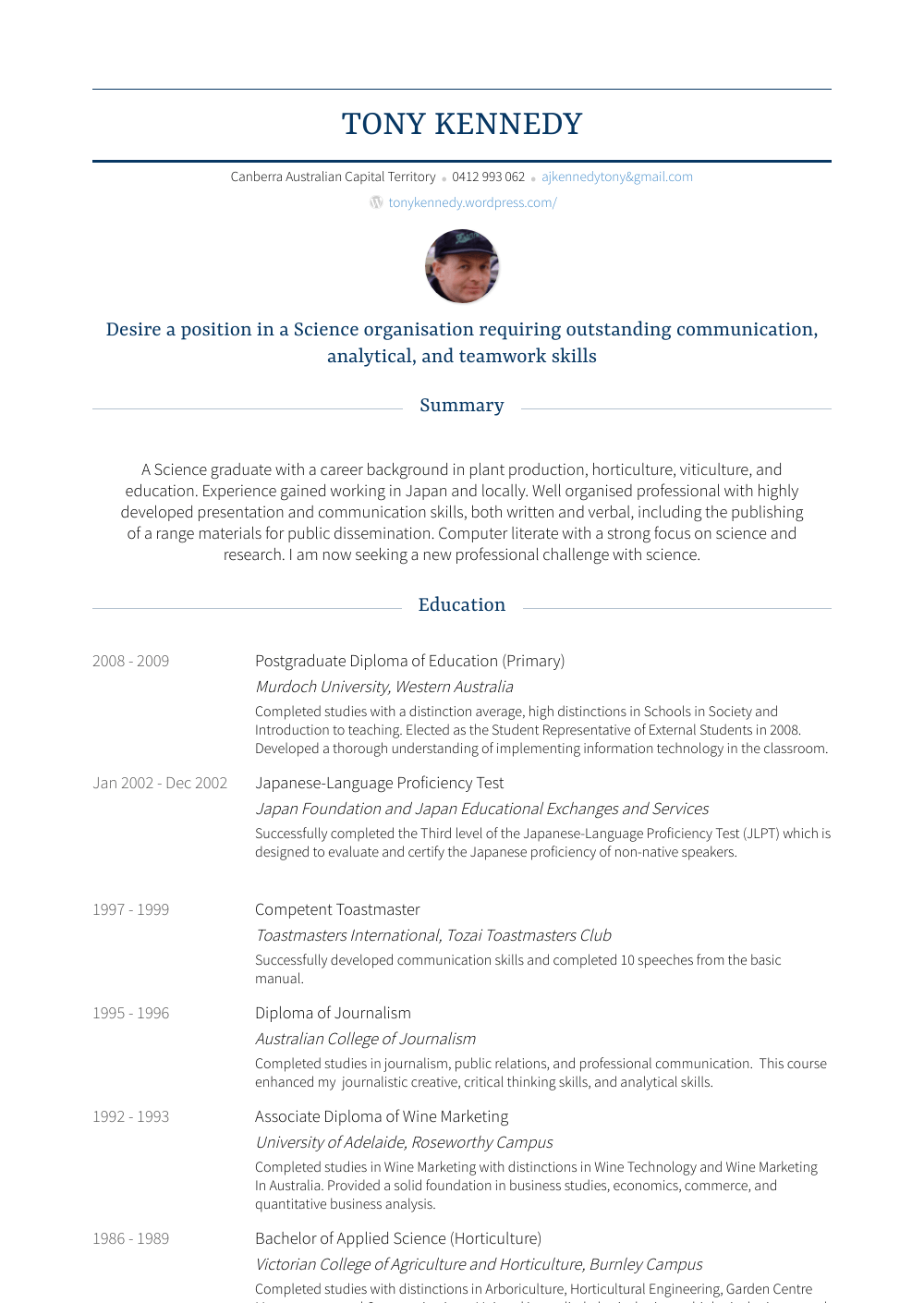 Classroom Teacher - Resume Samples and Templates | VisualCV