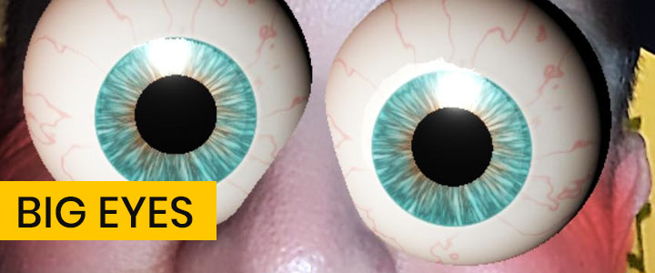 Popping Bulging Eyes Instagram Filter