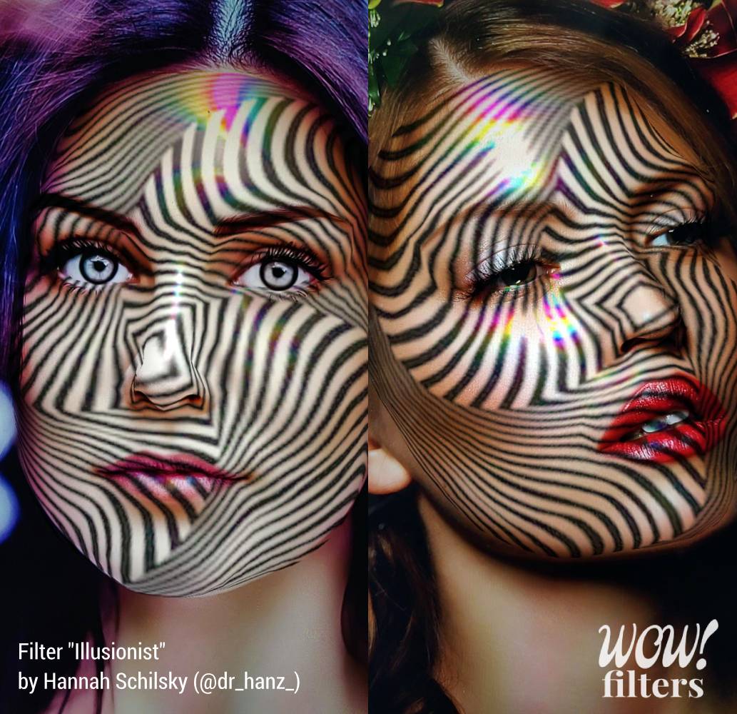 3D Face Structure Deformation Illusion Instagram Filter