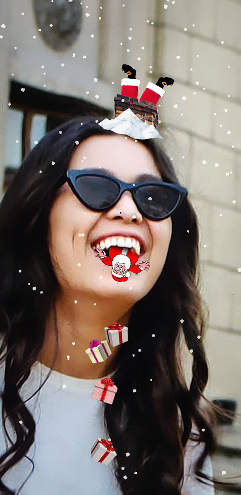 Chimney Santa Claus Gift Delivery Instagram Filter