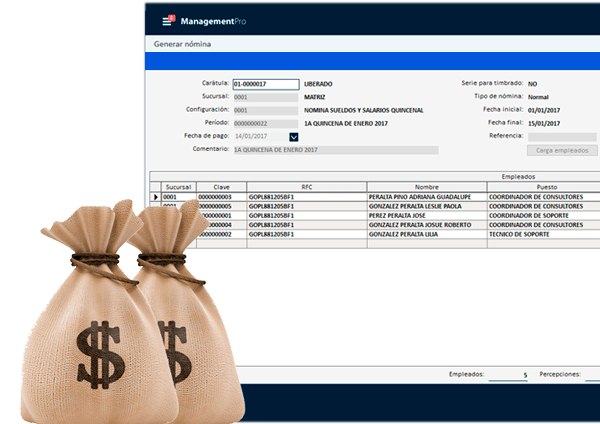Sistema de Nómina Características | ManagementPro