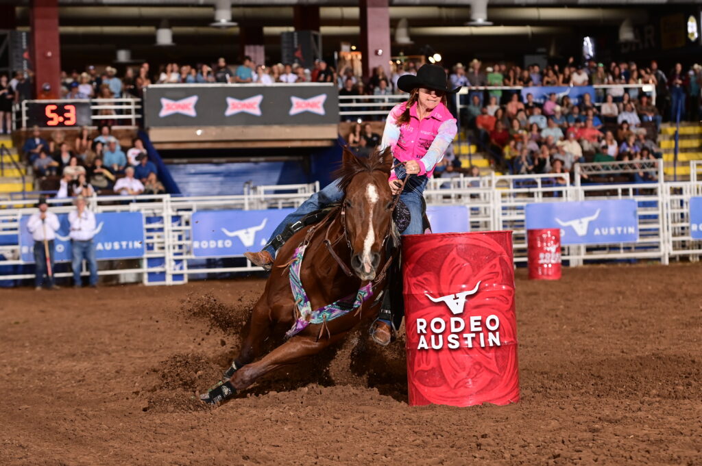 Amands Welsh and Firefly Win 2023 Rodeo Austin Barrel Racing