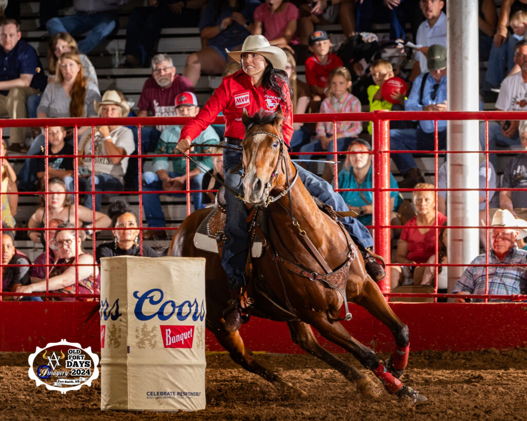 Paige Jones and Bazinga Win Dodge City Roundup Barrel Racing