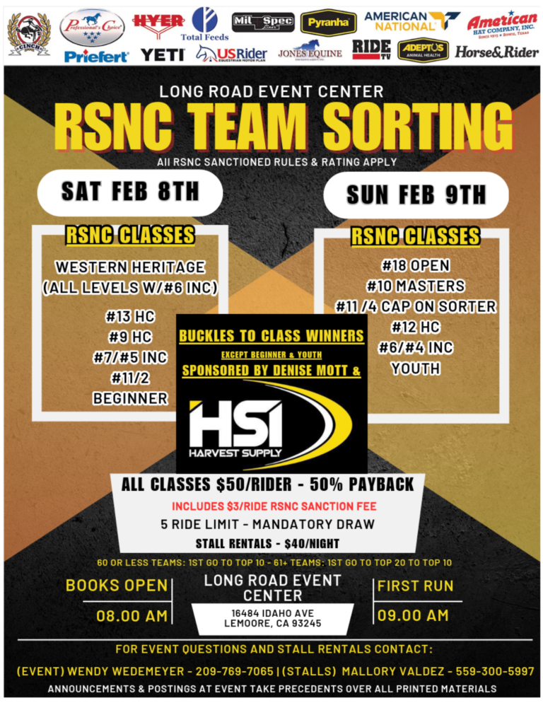 Ranch Sorting Events: February 2025 - Horse and Rider