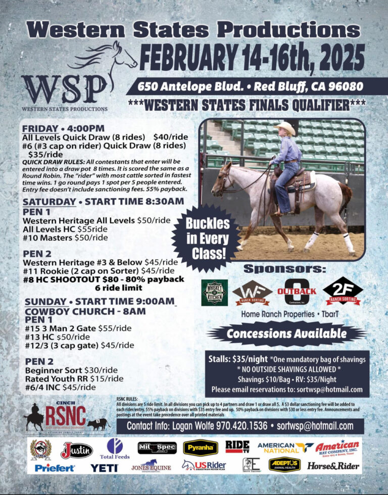 Ranch Sorting Events: February 2025 - Horse and Rider