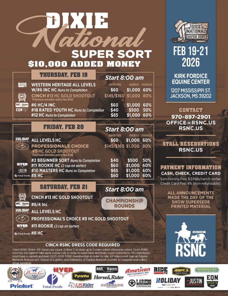 $10k in Payouts at the Dixie National Ranch Sorting