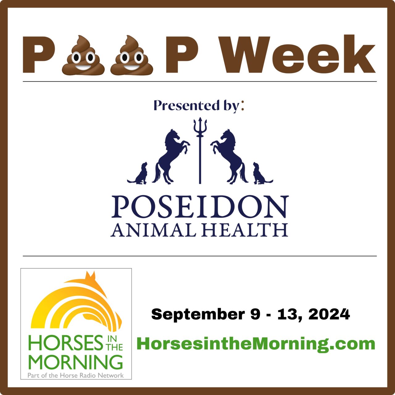 Poop Week by Poseidon Animal Health Begins for September 9, 2024 by ...