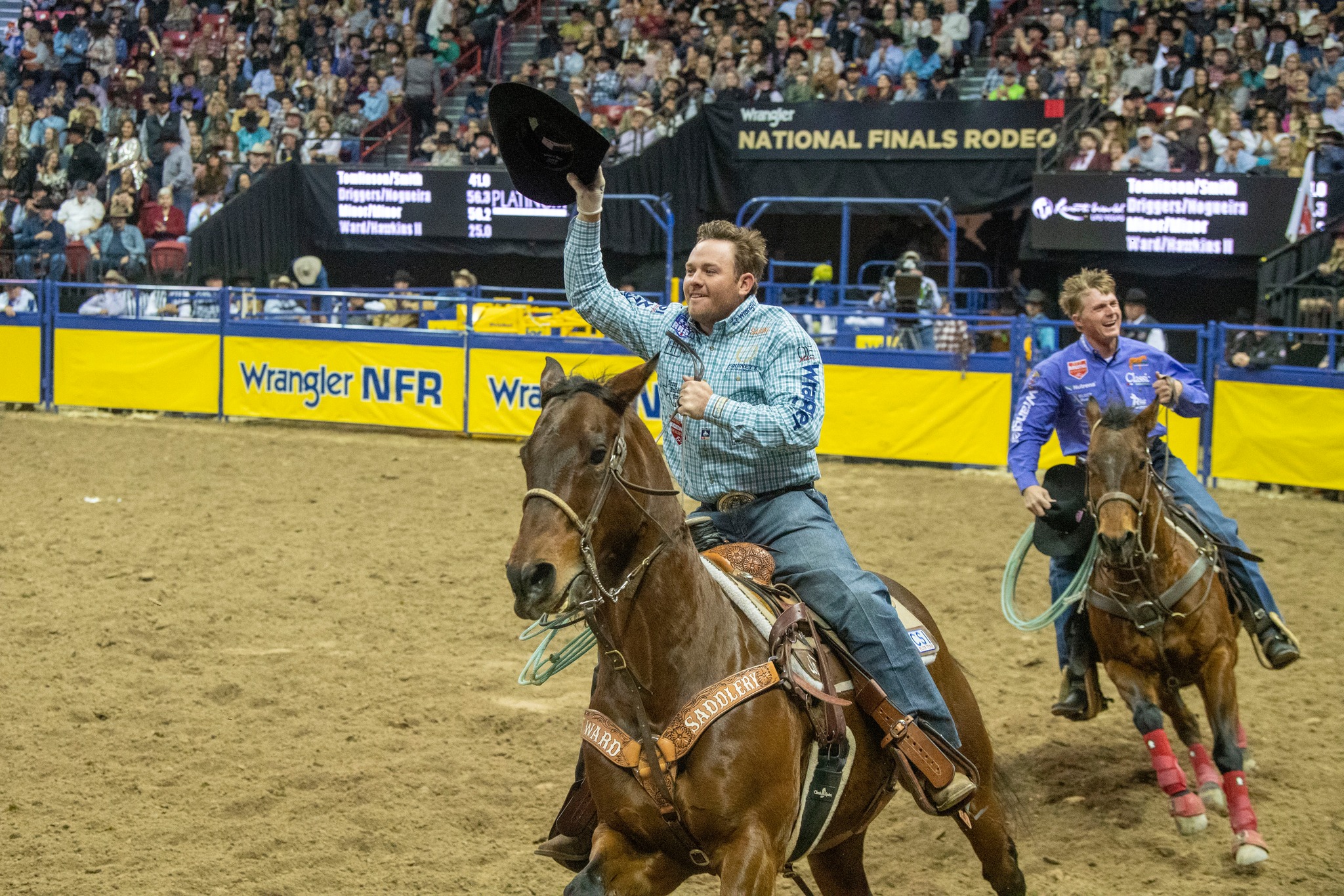 Tyler Wade & Trey Yates Win Round 7 of 2022 NFR Team Roping