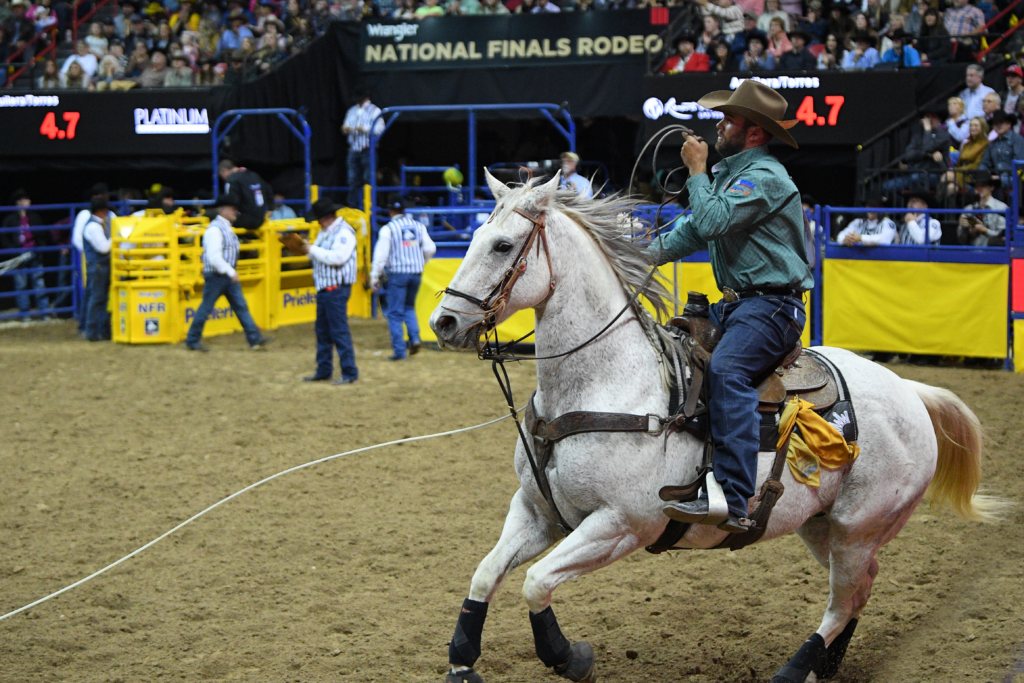 Team Lightning Aguilera Celebrates First NFR Go-Round Check