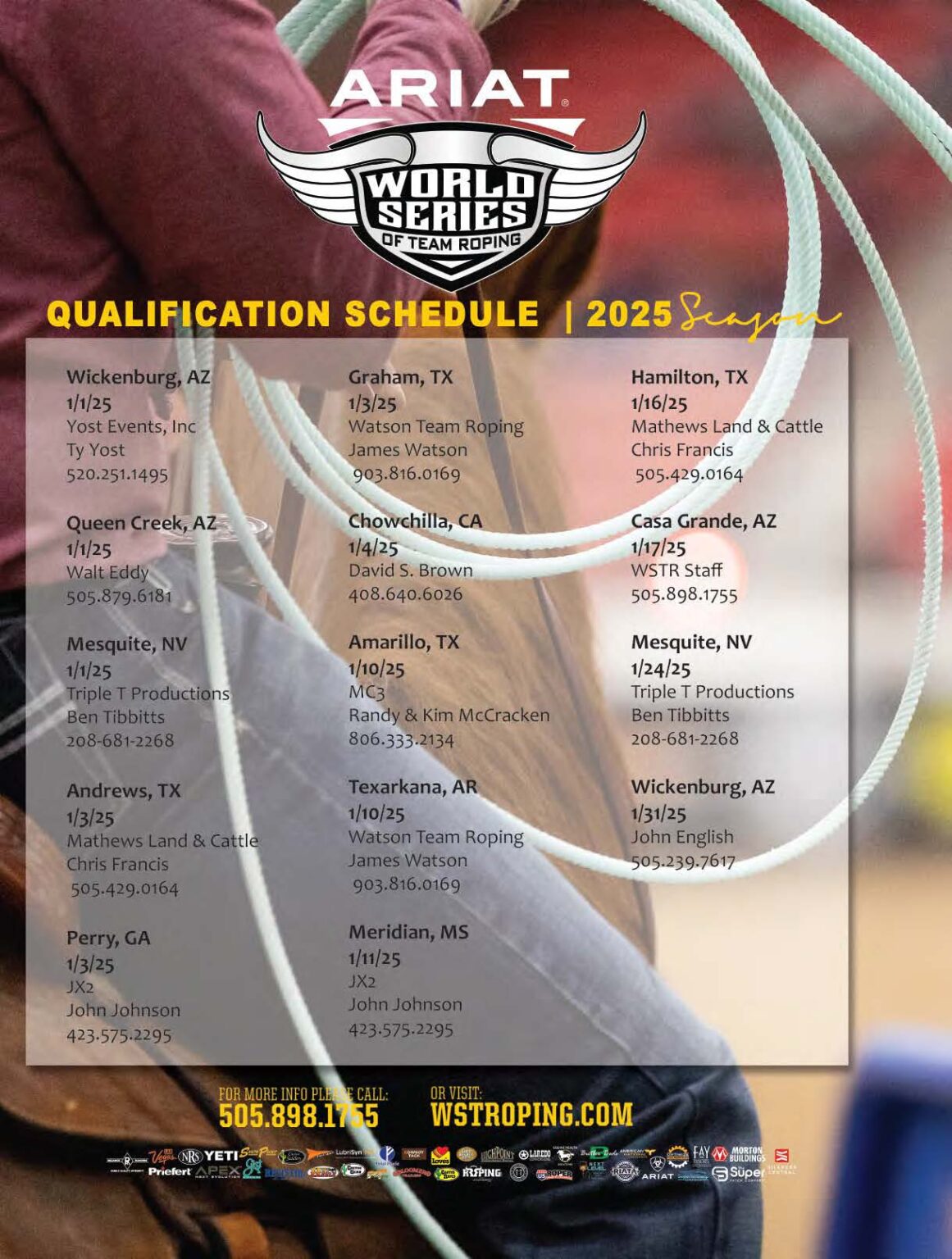 Team Roping Events - UPDATED January 2025