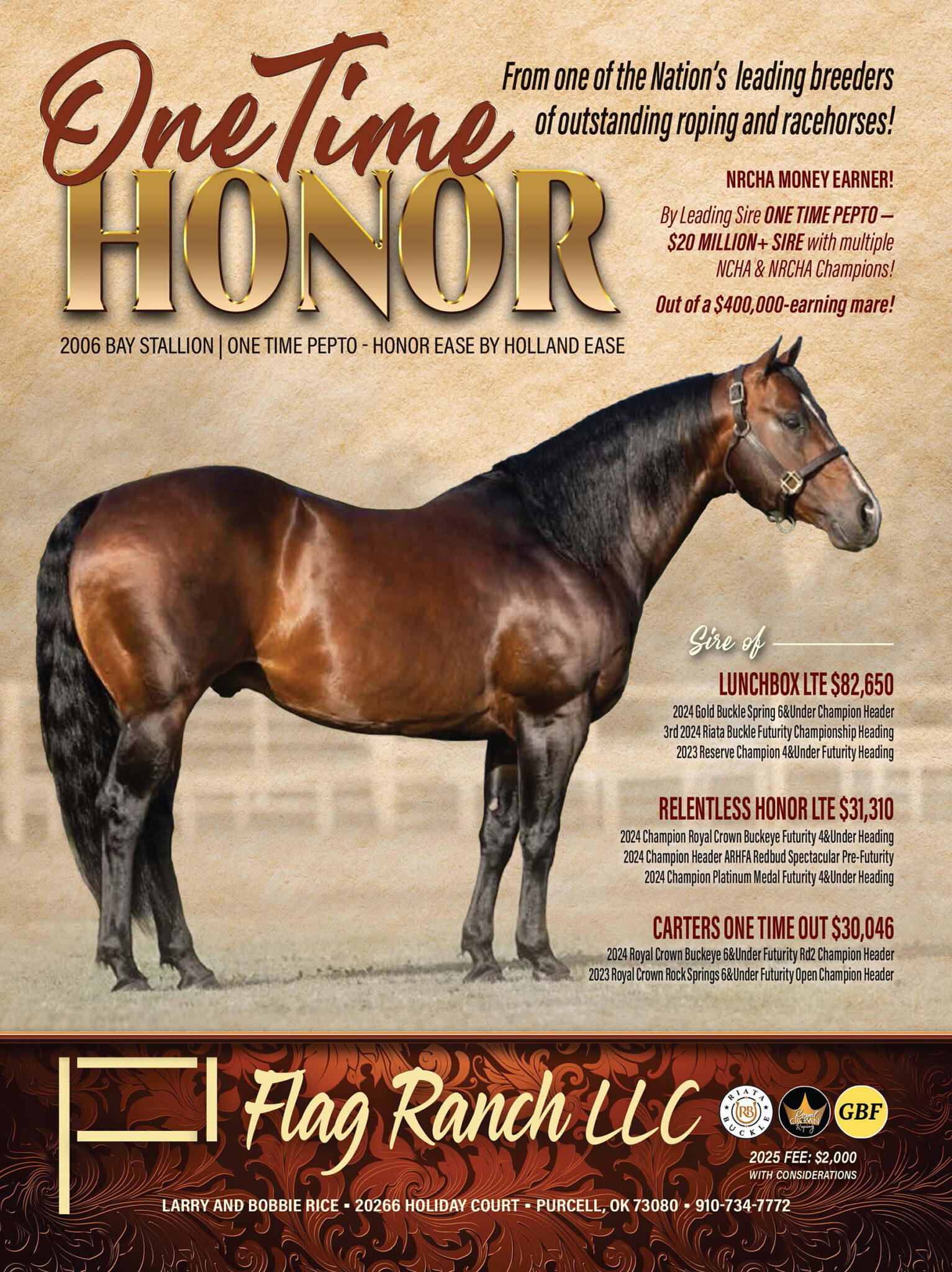 Rope Horse Breeder's Guide: Flag Ranch