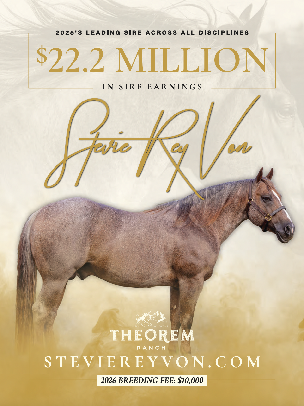 Rope Horse Breeder's Guide Stallion: Stevie Rey Von