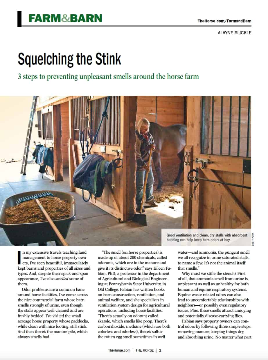 Squelching the Stink on Horse Farms – The Horse
