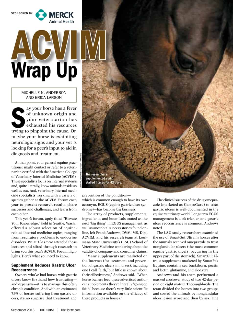 ACVIM 2013 Forum Wrap-Up – The Horse