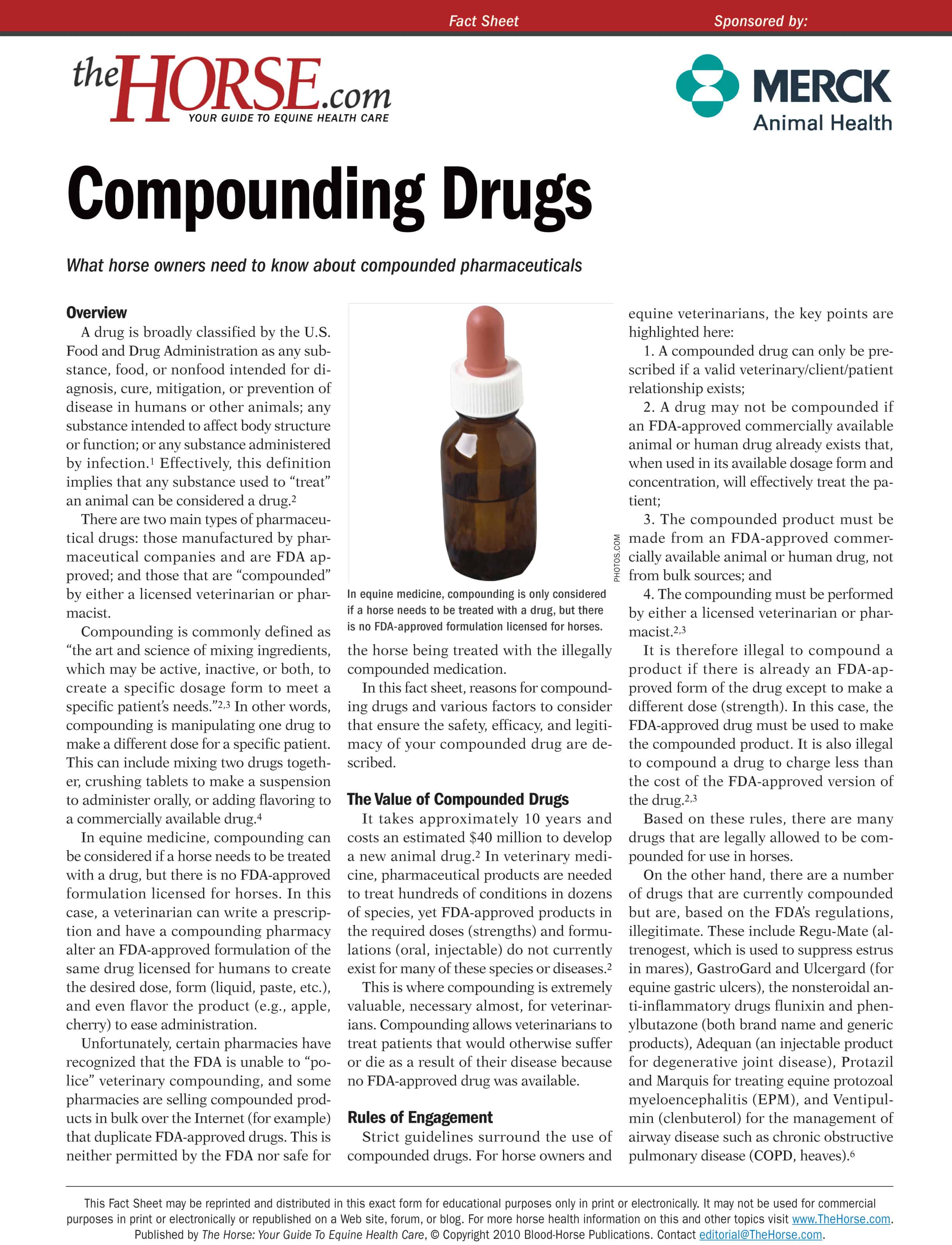 Compounding Drugs – The Horse