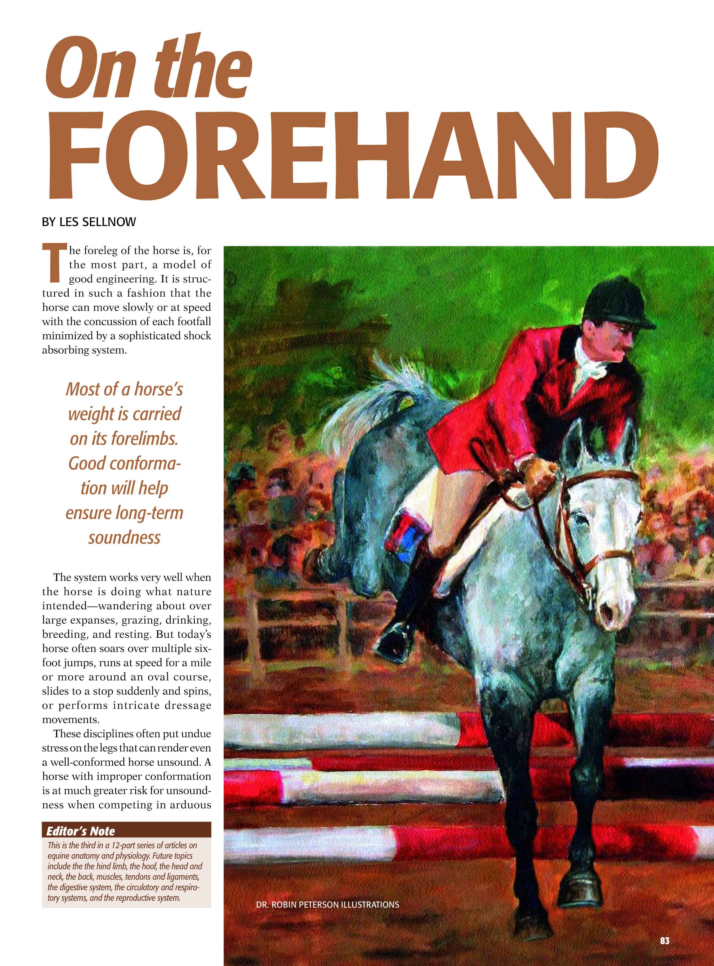 The Foreleg of the Horse: On The Forehand – The Horse