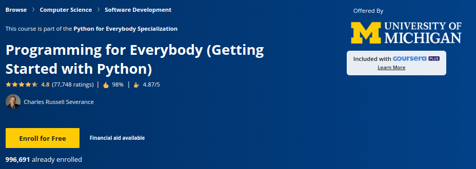 Best Coursera Python Courses In 2020 • Benzinga