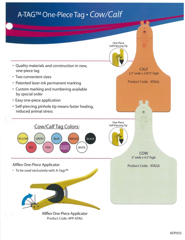 Allflex ATAG - Cow (One-Piece Tag) - Ear Tag Central