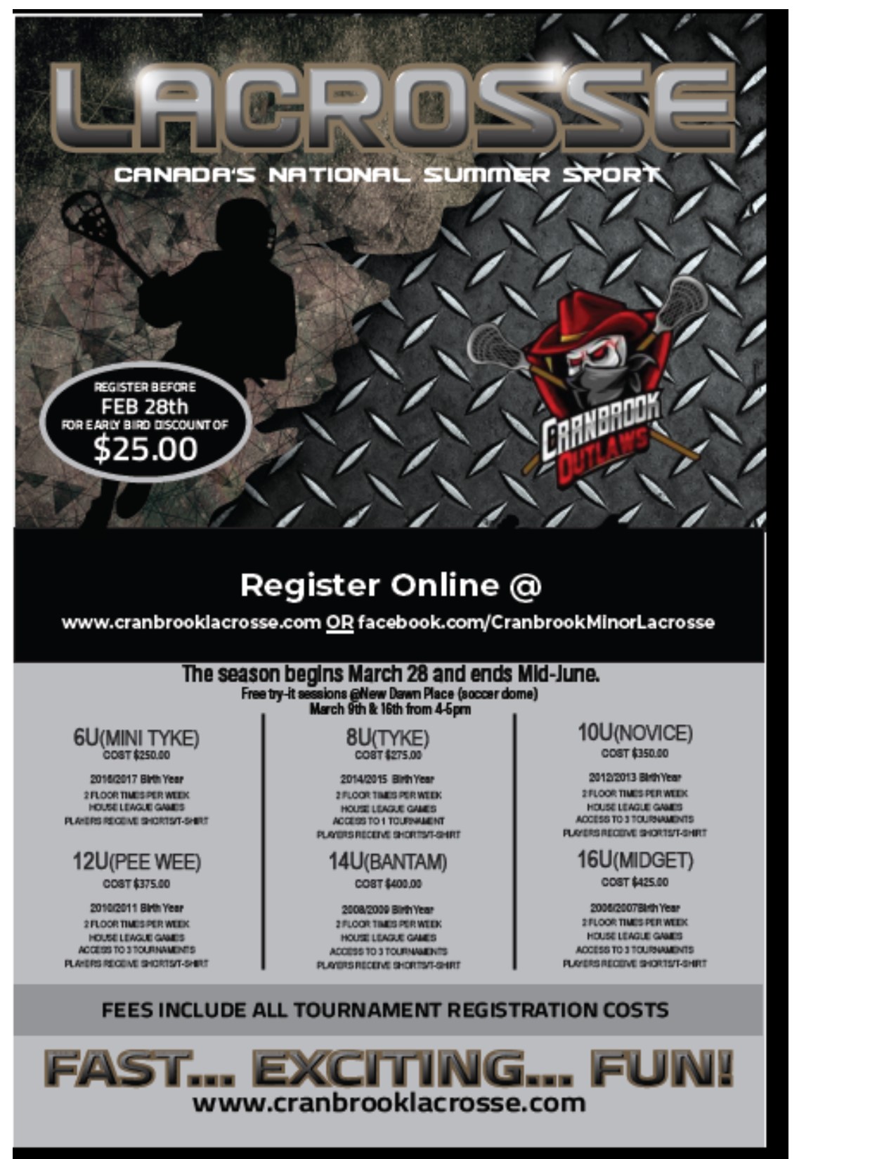 Cranbrook Lacrosse Registration