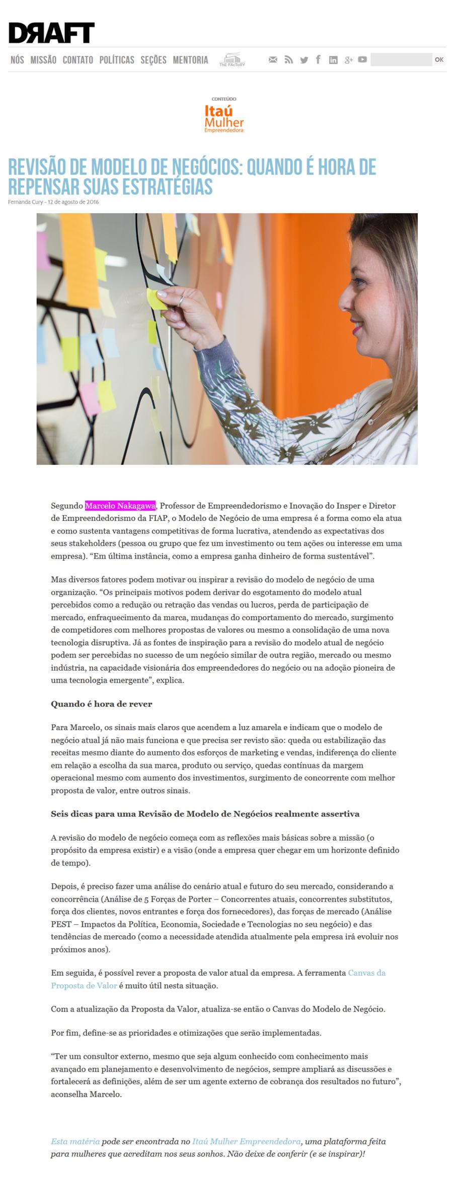 Site Projeto DRAFT – Matéria (REVISÃO DE MODELO DE NEGÓCIOS: QUANDO É ...