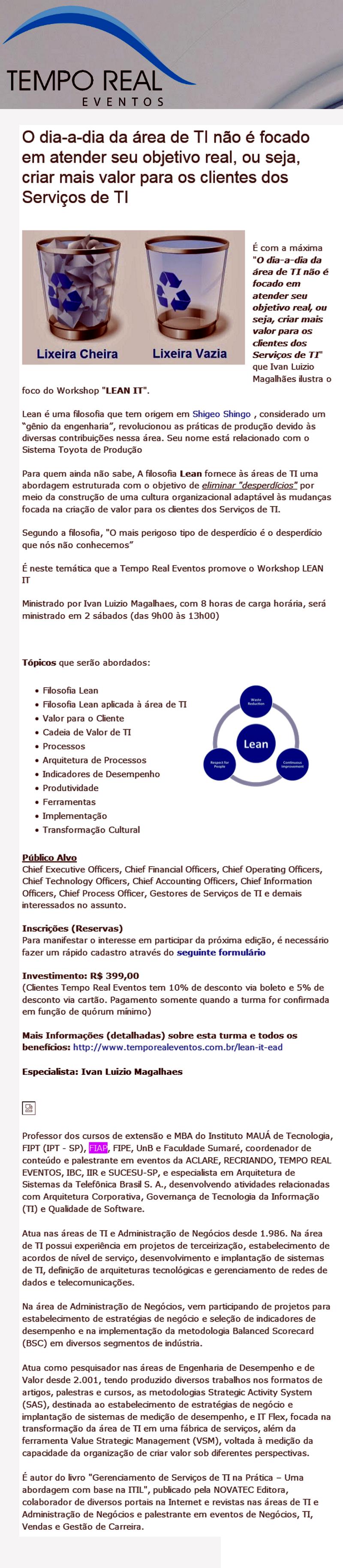 Site Tempo real eventos – Notícias (O DIA-A-DIA DA ÁREA DE TI NÃO É ...