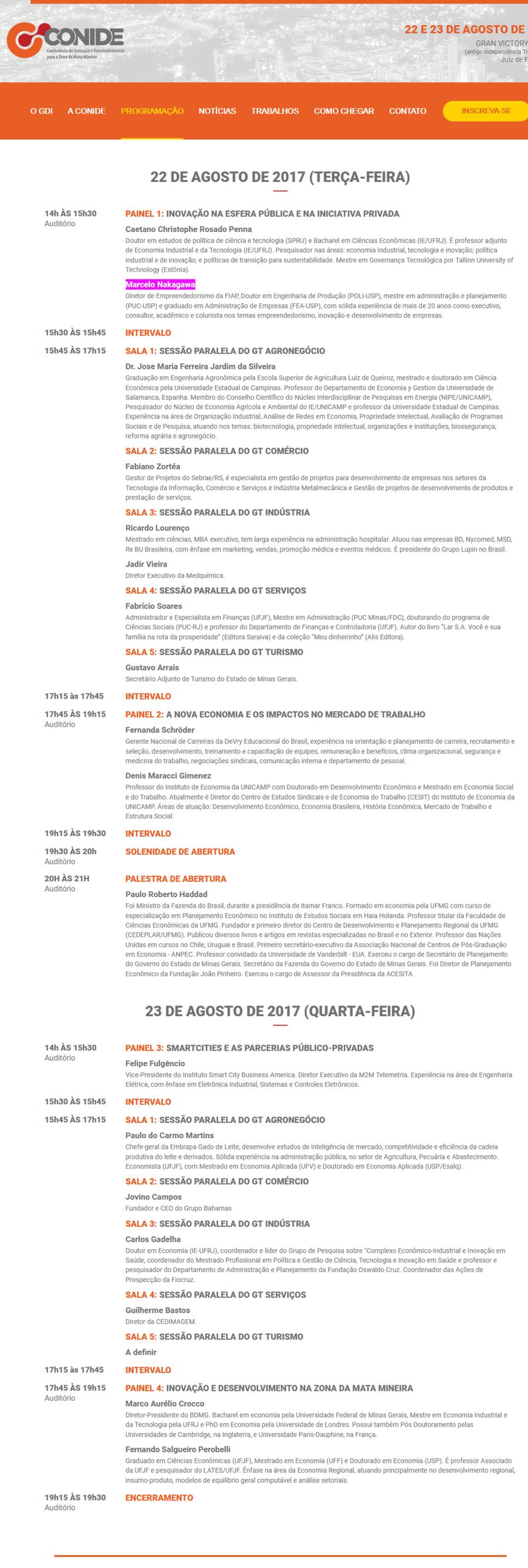 Site CONIDE – Notícias (22 DE AGOSTO DE 2017 – Marcelo Nakagawa) - FIAP