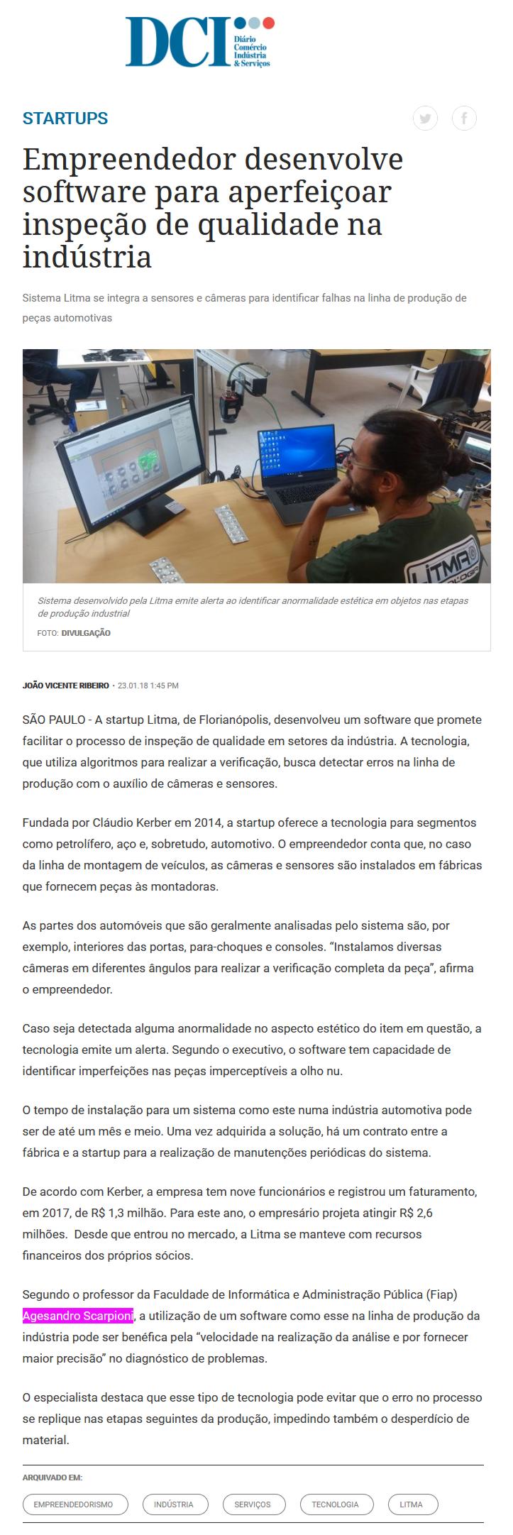 Portal DCI – Notícias (EMPREENDEDOR DESENVOLVE SOFTWARE PARA ...