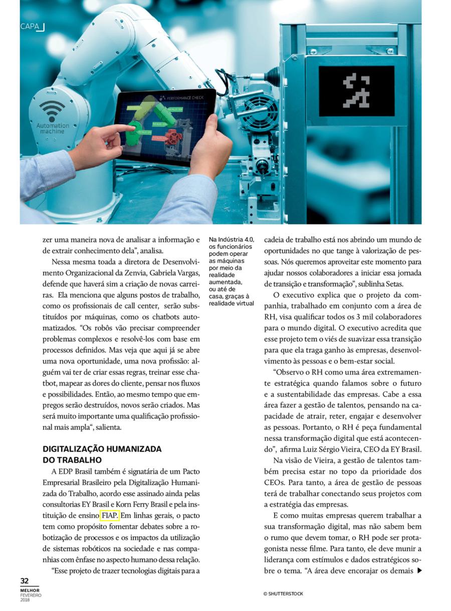 Revista Melhor Gestão de Pessoas – Matéria (SEU NOVO COLEGA DE TRABALHO ...