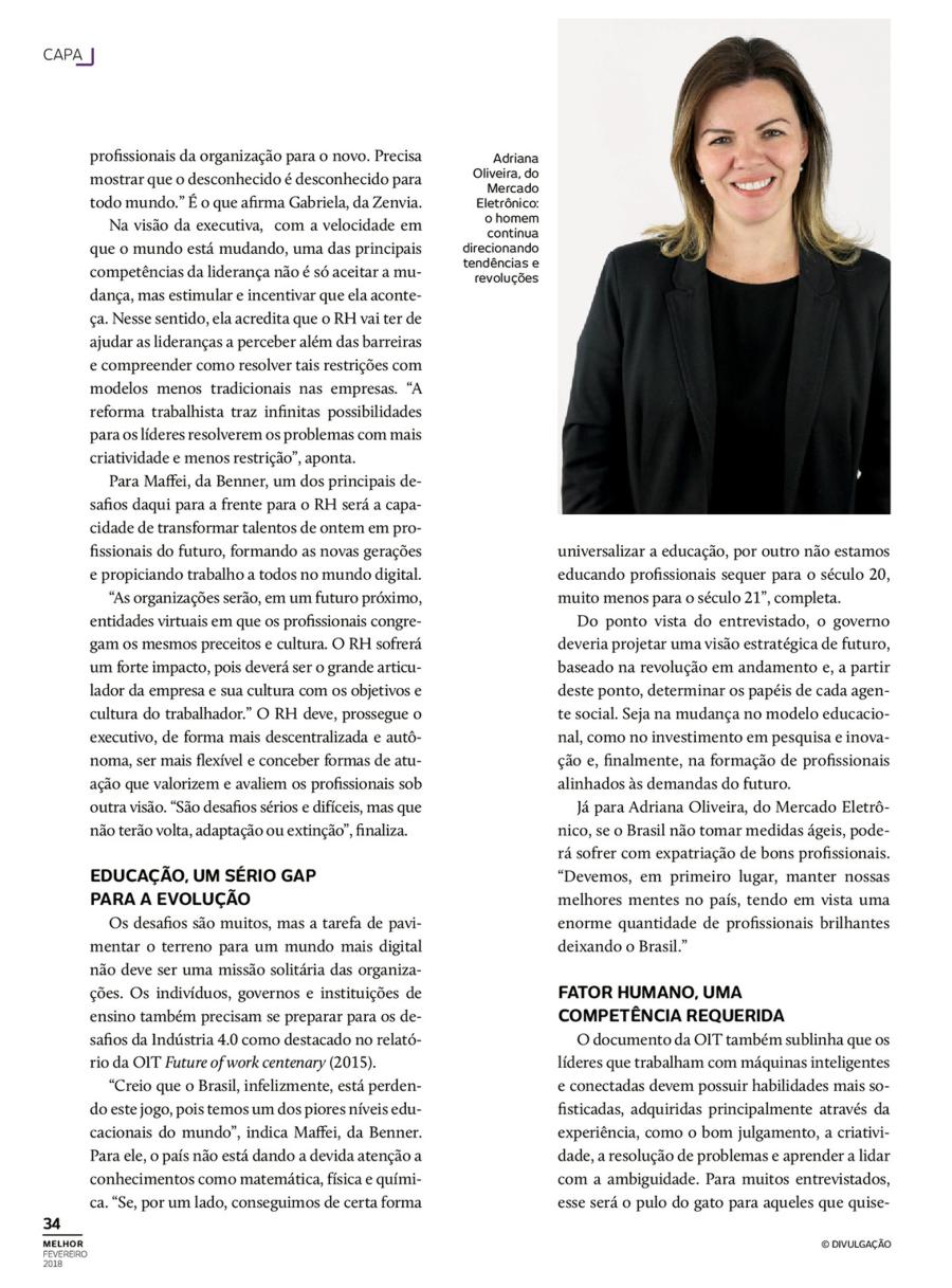 Revista Melhor Gestão de Pessoas – Matéria (SEU NOVO COLEGA DE TRABALHO ...