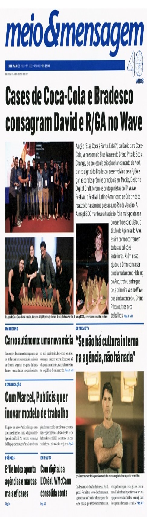 Jornal Meio&Mensagem – Matéria (EVOLUCAO DAS TECNOLOGIAS COGNITIVAS ...