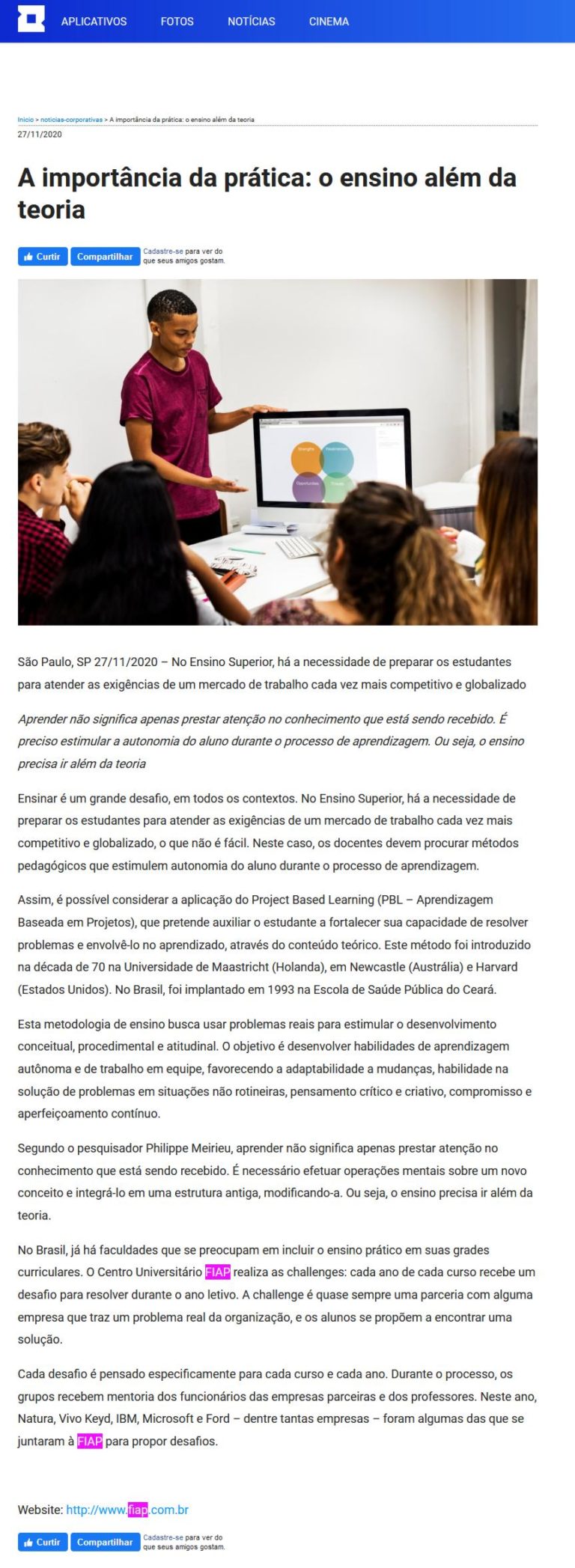 ZIPIX – NOTÍCIAS (A IMPORTÂNCIA DA PRÁTICA: O ENSINO ALÉM DA TEORIA ...