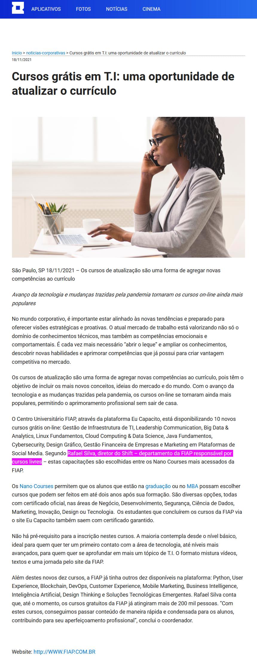 Zipix – NOTÍCIAS (CURSOS GRÁTIS EM T.I: UMA OPORTUNIDADE DE ATUALIZAR O ...