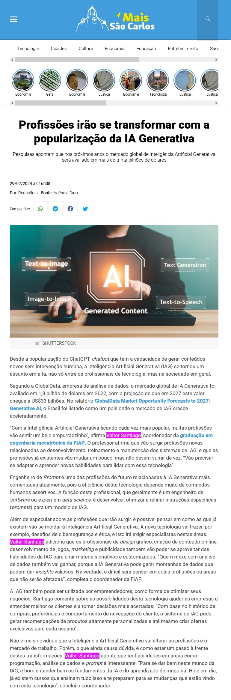 Mais São Carlos – NOTÍCIAS (PROFISSÕES IRÃO SE TRANSFORMAR COM A ...