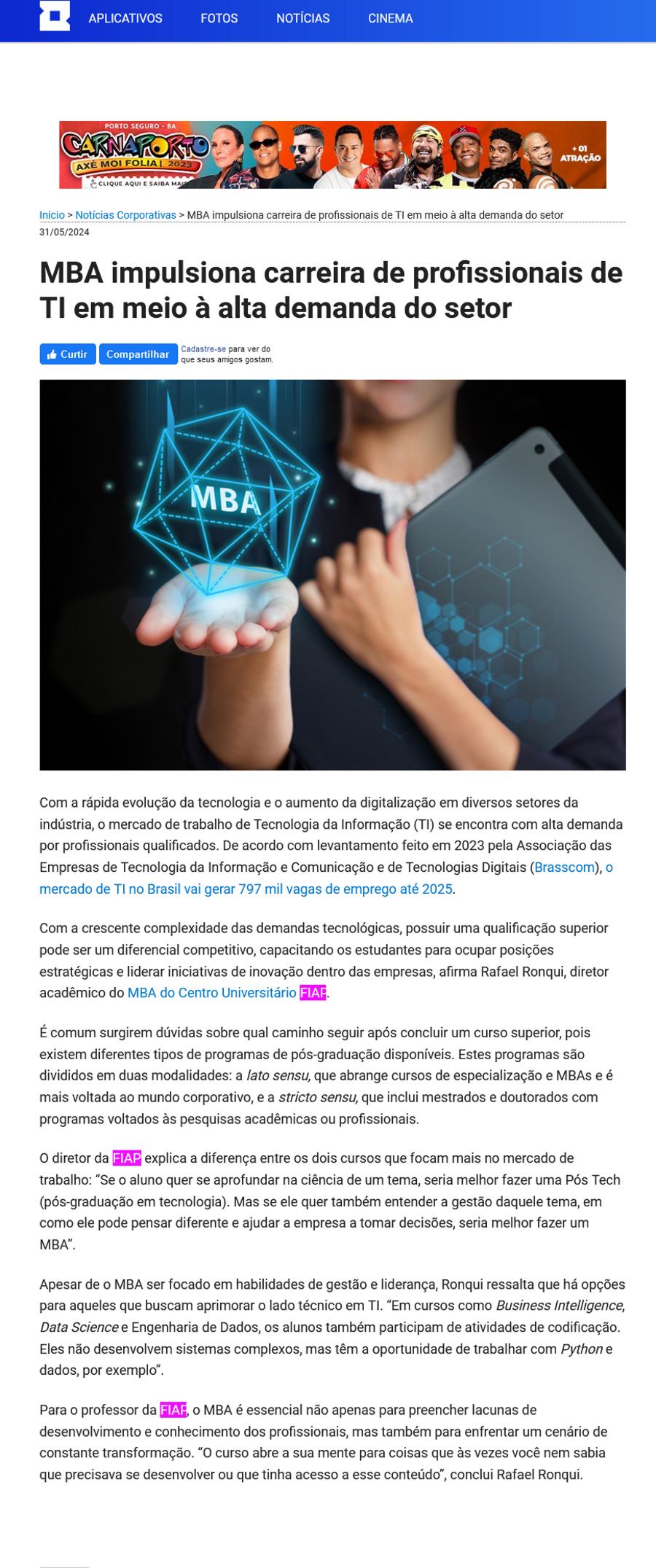 Zipix – NOTÍCIAS (MBA IMPULSIONA CARREIRA DE PROFISSIONAIS DE TI EM ...