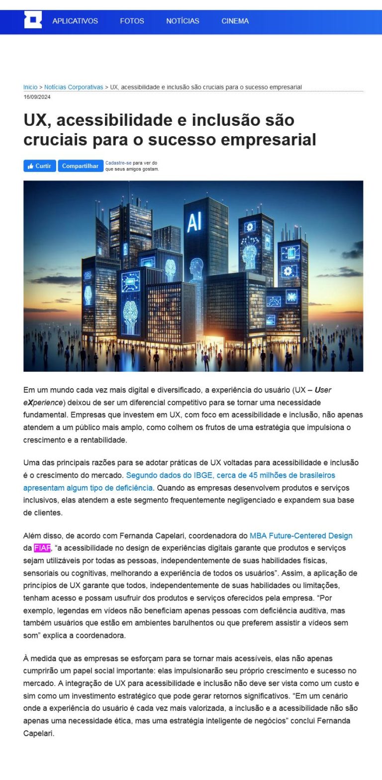 ZIPIX – Noticia (UX, acessibilidade e inclusão são cruciais para o ...