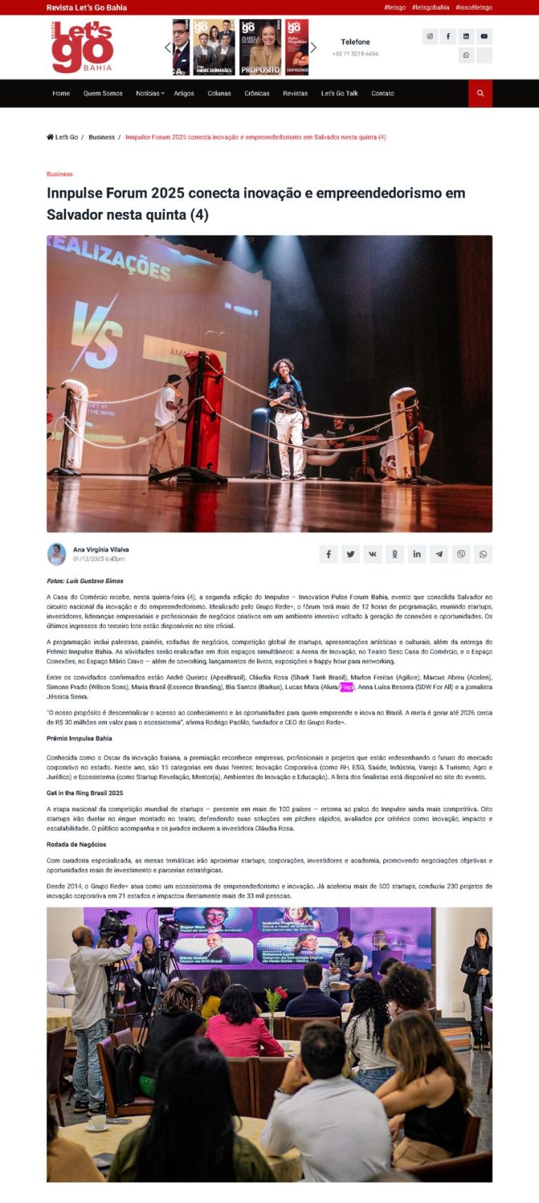 Lets Go Bahia – NOTÍCIAS (INNPULSE FORUM 2025 CONECTA INOVACAO E ...
