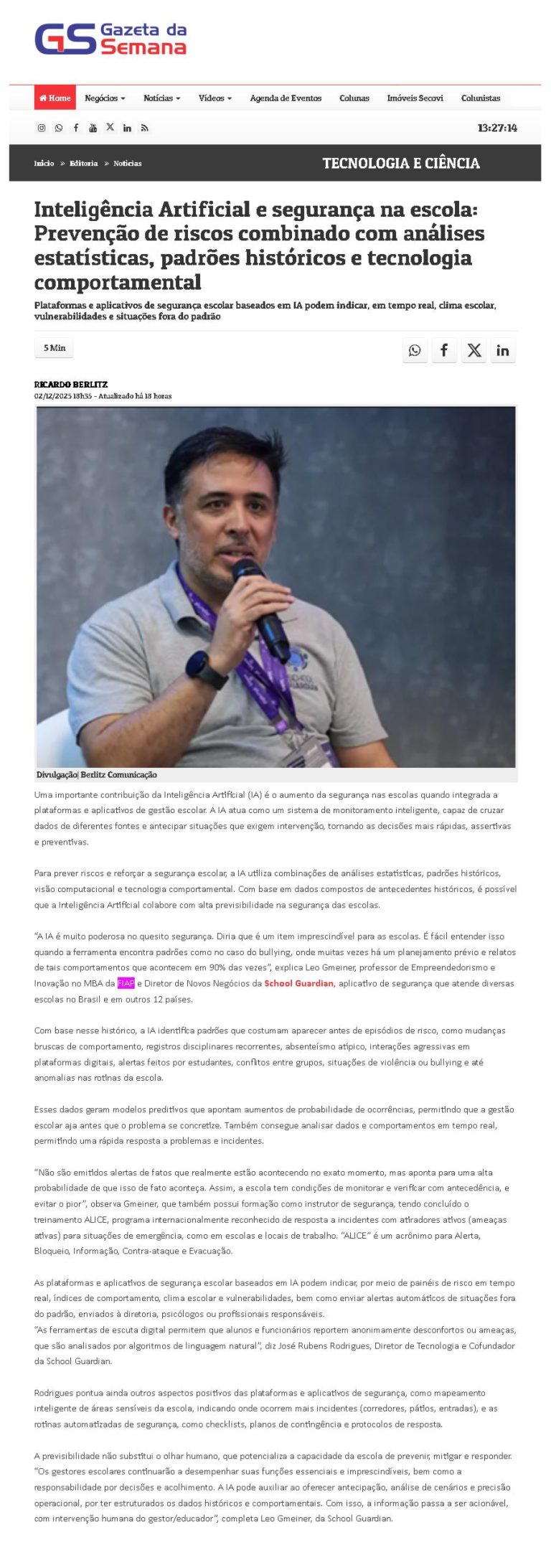 Gazeta da Semana e mais 6 portais – NOTÍCIAS (Inteligência Artificial e ...