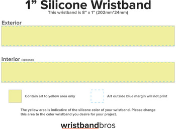 Free Ultra Wide Silicone Wristband template for download and designing ...