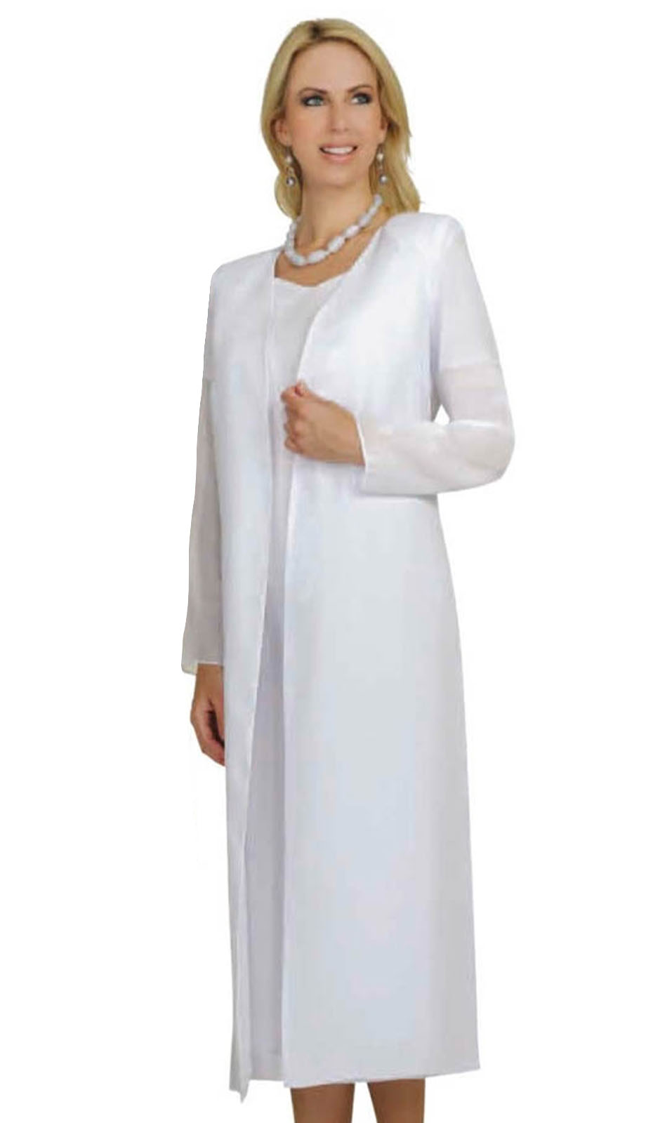 Ben Marc 13059-WHT Usher Dress