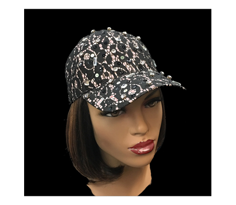 2209 Reese ( Sassy Lace Baseball Cap With A Touch Of Bling )