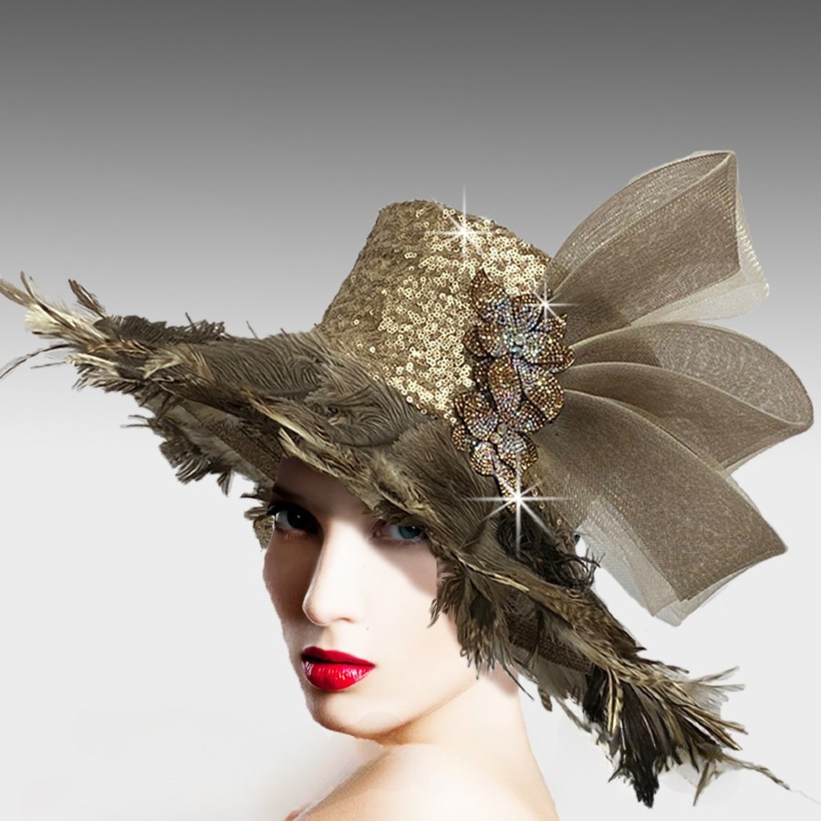 2925 PANDORA HAT ( Feather Brim Hat )