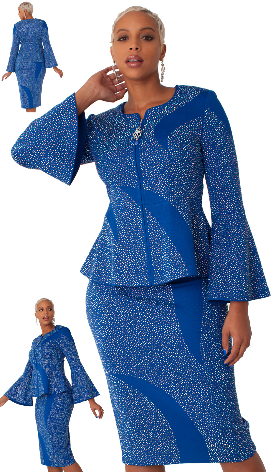 Liorah 7303 Knit Skirt Church Suit