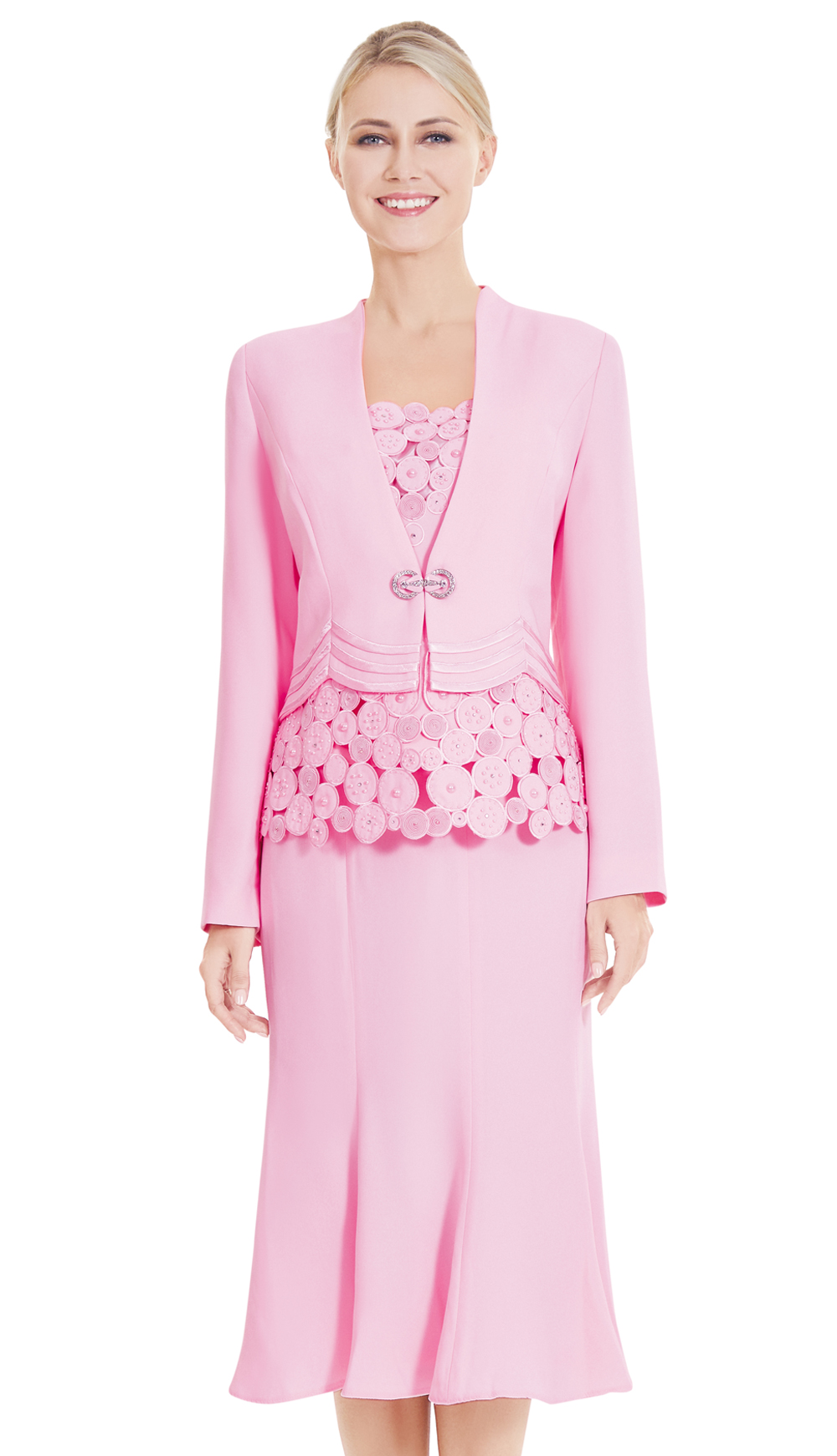 Nina Massini 2547-PNK ( 3pc PeachSkin First Lady Suit )